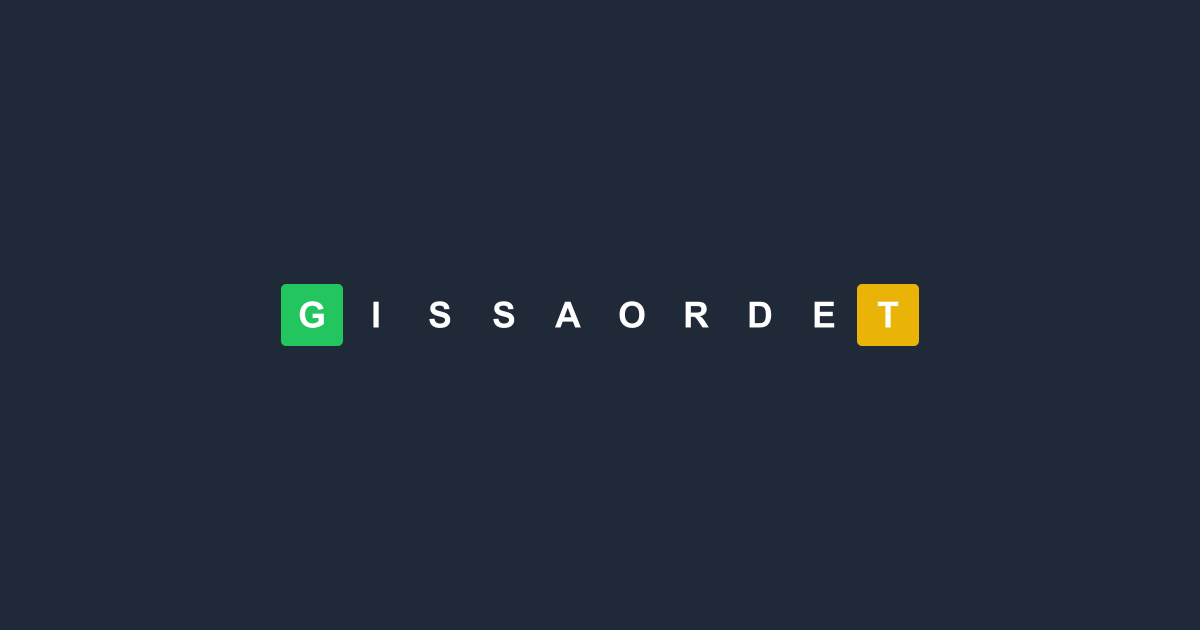 GissaOrdet – Svenskt ordspel inspirerat av Wordle